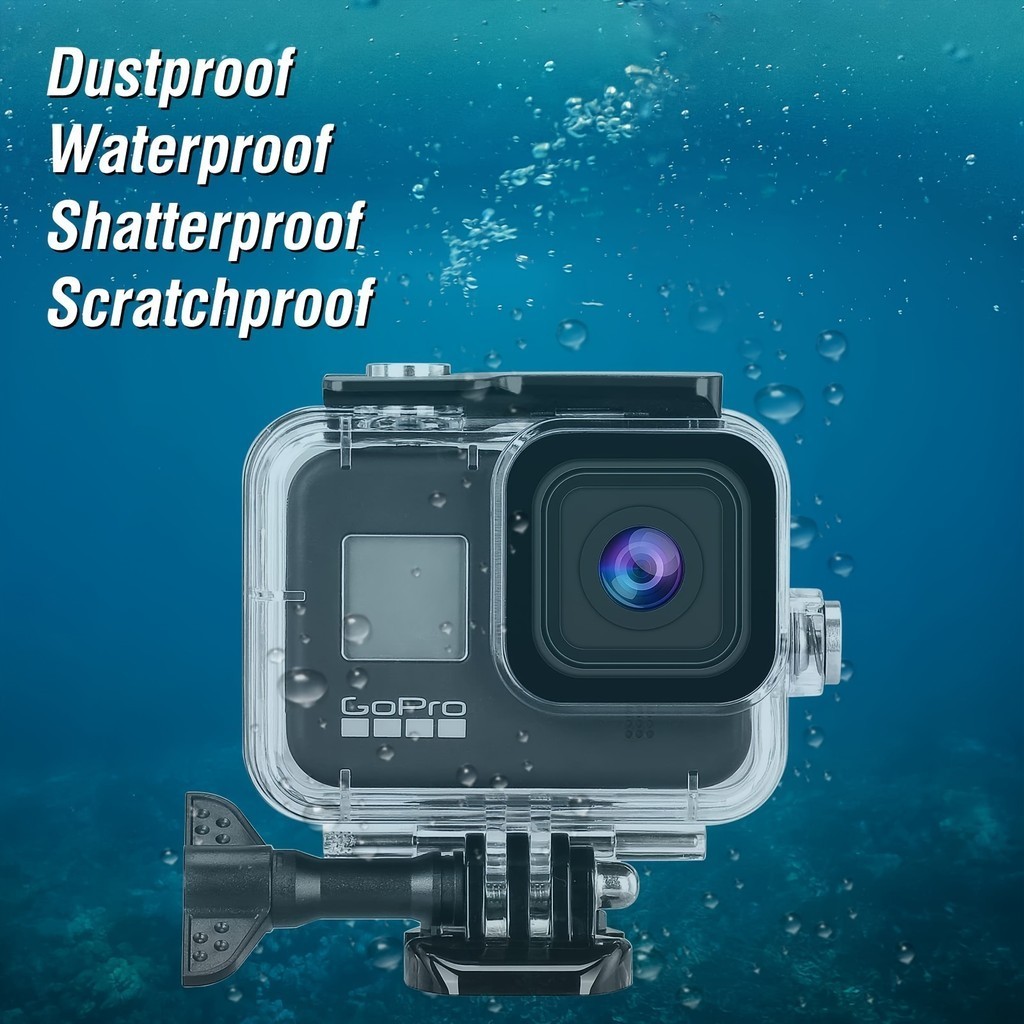 60M Waterproof Case for GoPro Hero 8 Black Protective Diving Underwater ...