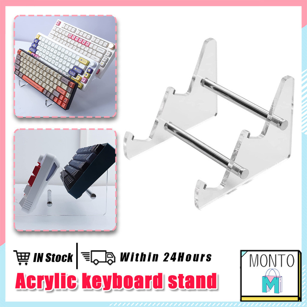 Transparent Keyboard Display Stand with Connecting Rods 1/2/3-Tier ...