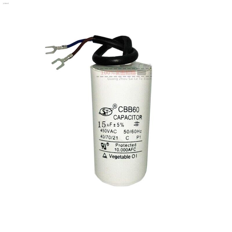 CBB60 Motor Start Capacitor 15UF450V with Lead to Start Washing Machine ...
