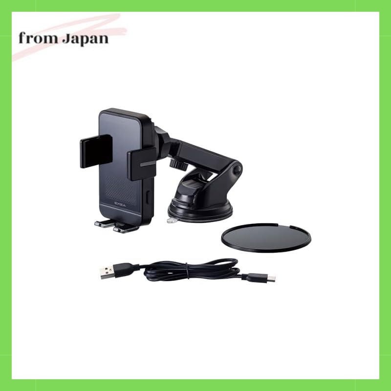 Seikosangyo EXEA Wireless Charging Auto Open/Close Holder EC-249 Black | Shopee Philippines
