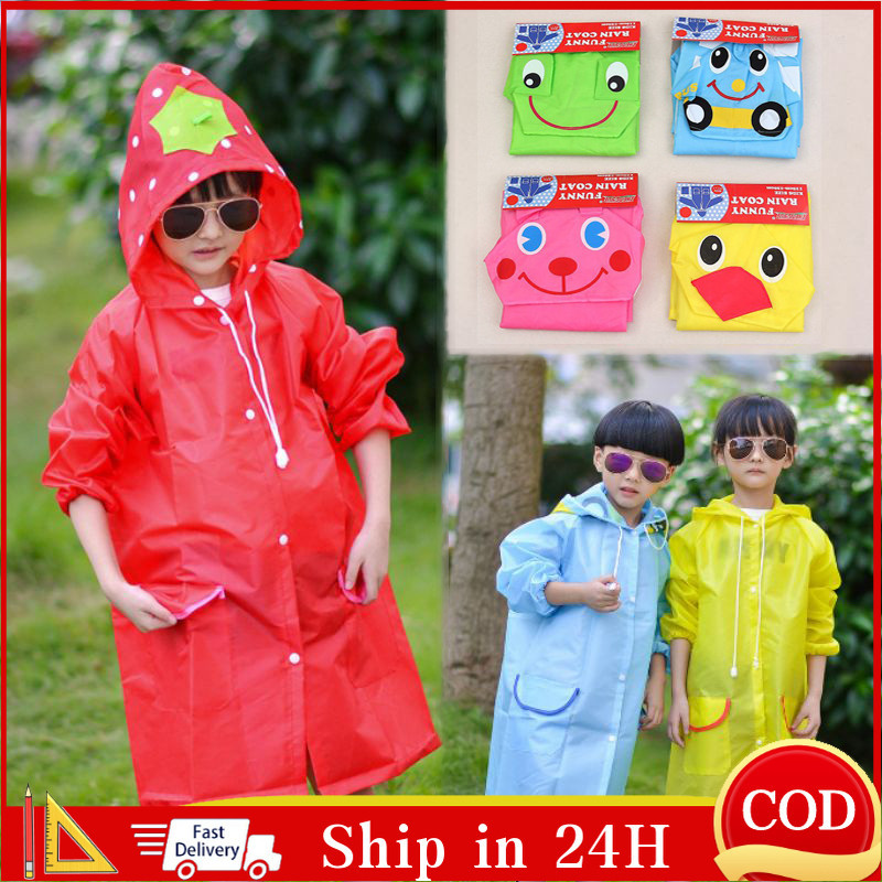 Children's raincoat Thick Waterproof Raincoat boys and girls cartoon raincoat Cute Animal Style ...