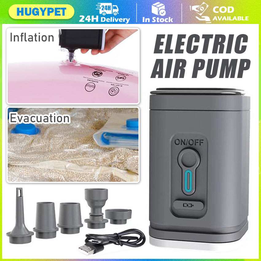 Electric Air Pump Portable Wireless Air Compressor Inflator Deflator ...