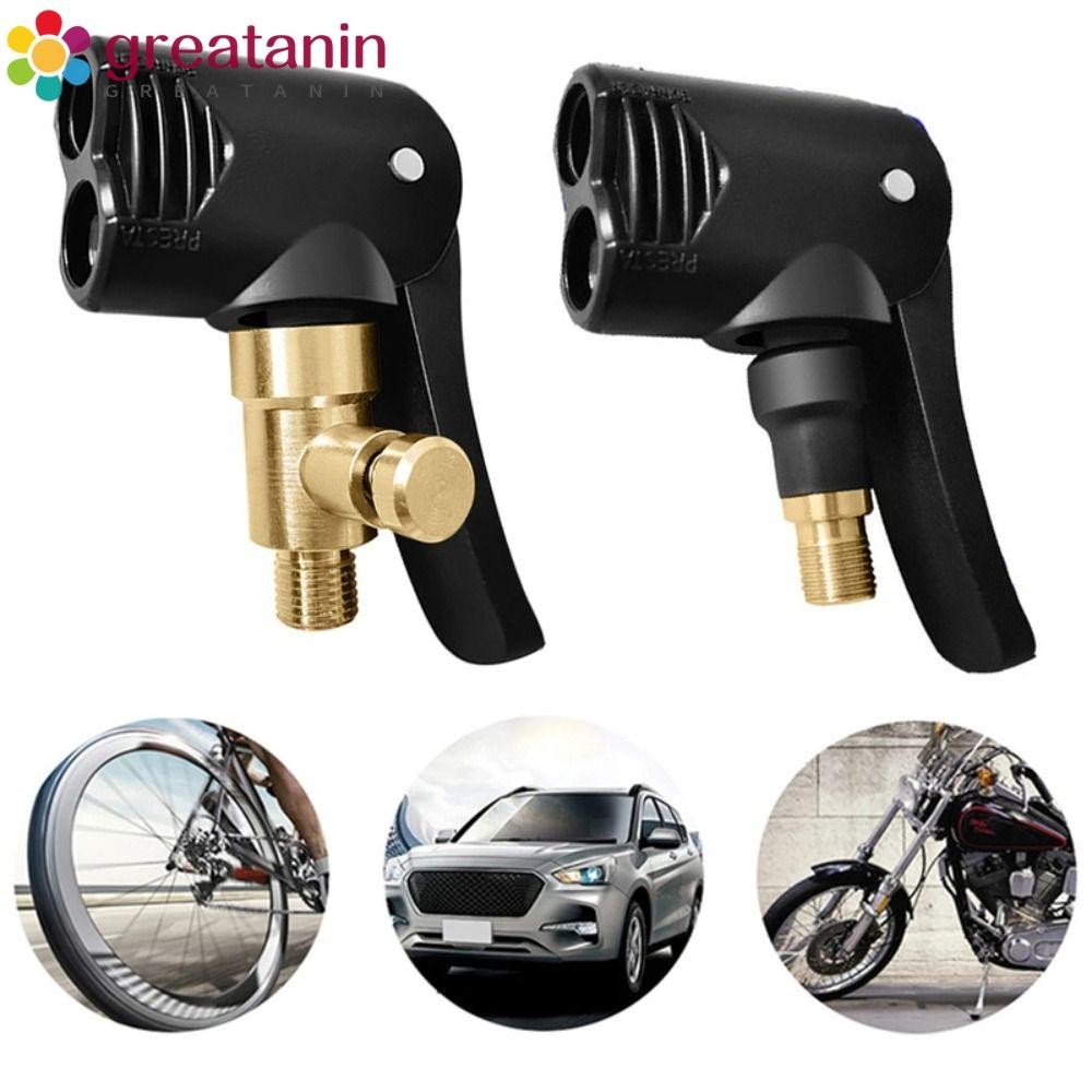 GREATANIN Tire Air Pump Nozzle, Schrader/Presta Valve Deflated Tire ...
