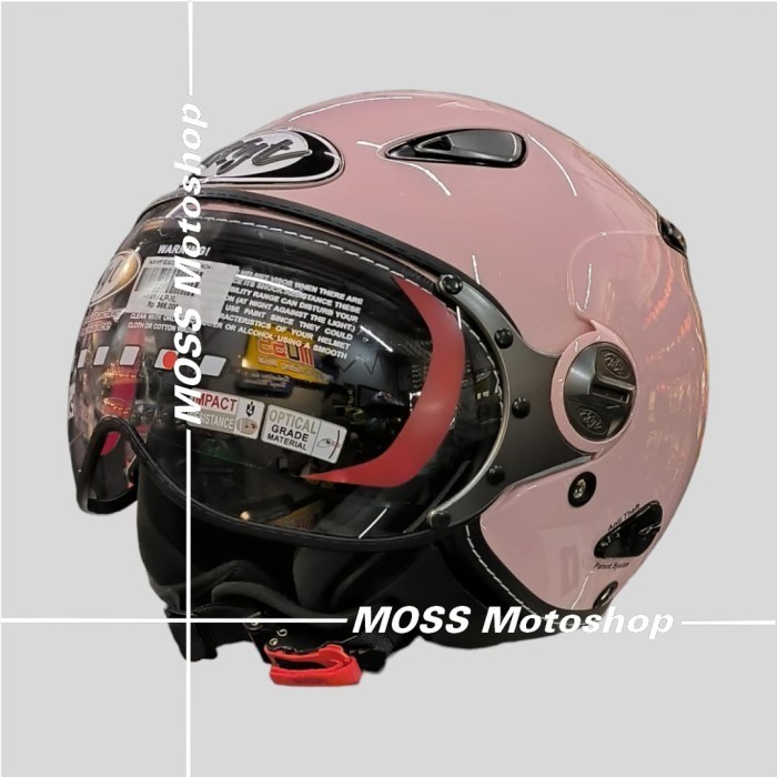 KYT Elsico Plain Solid Light Peach Glossy Helmet | Halfface | Original ...