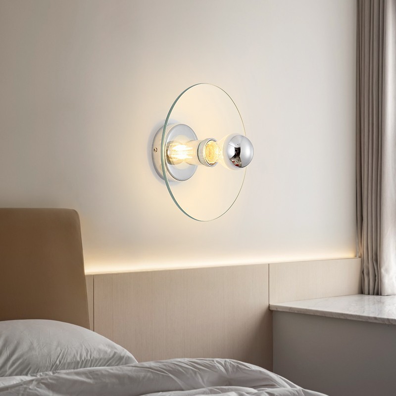 Bauhaus Glass Wall Light Nordic Bedroom Bedside Sconce Living Room ...