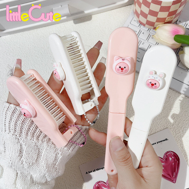 Foldable Comb With Chain - Hair Styling Tools - Soft Toothed Bangs Comb ...