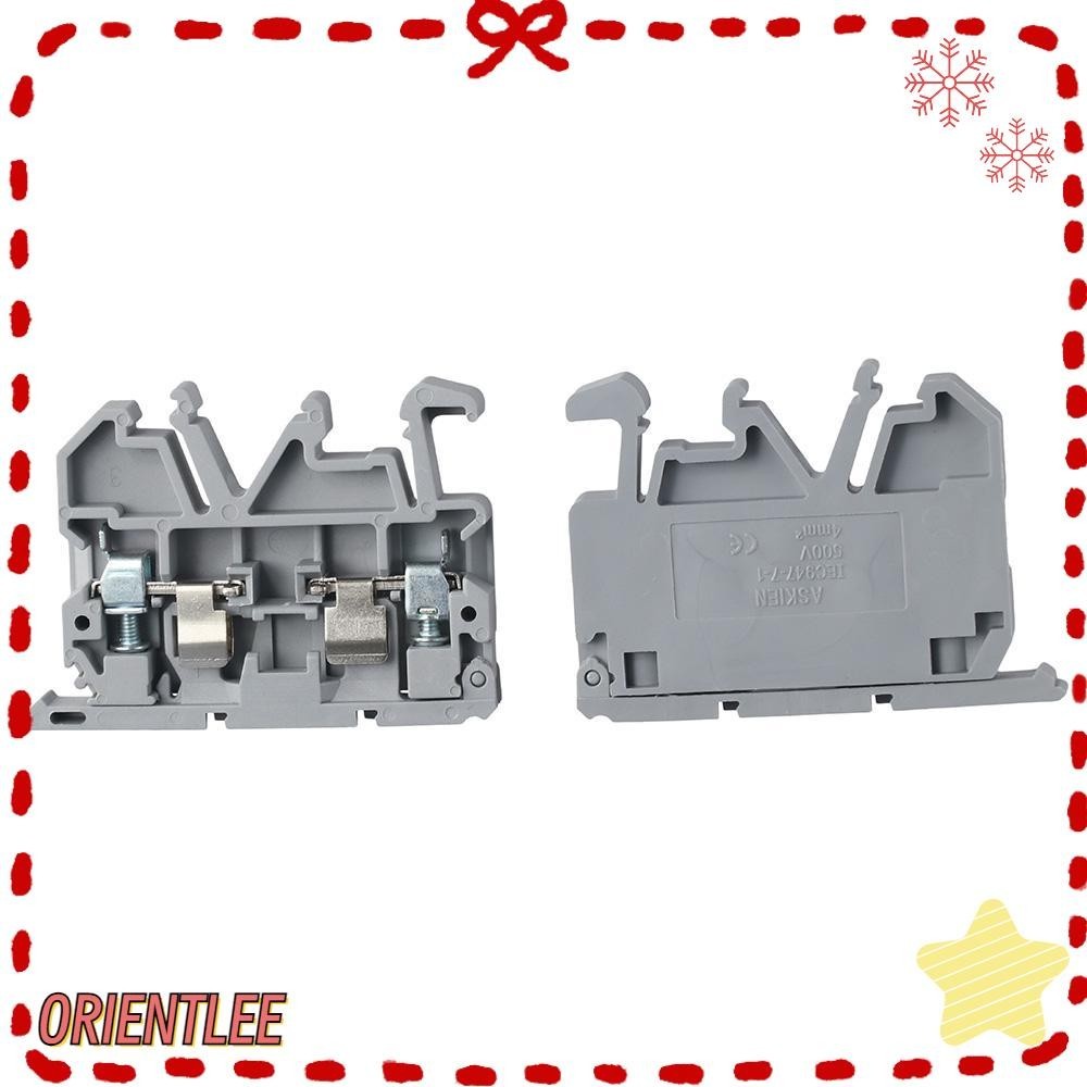 ORIENTLEE 10pcs DIN Rail Mount, 500V ASK1EN Fuse Holder, Gray 4mm2 ...