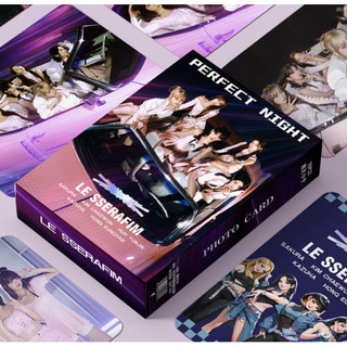 50-119pcs LE SSERAFIM Laser HOLOGRAPHIC LOMO Cards Perfect Night EASY ...