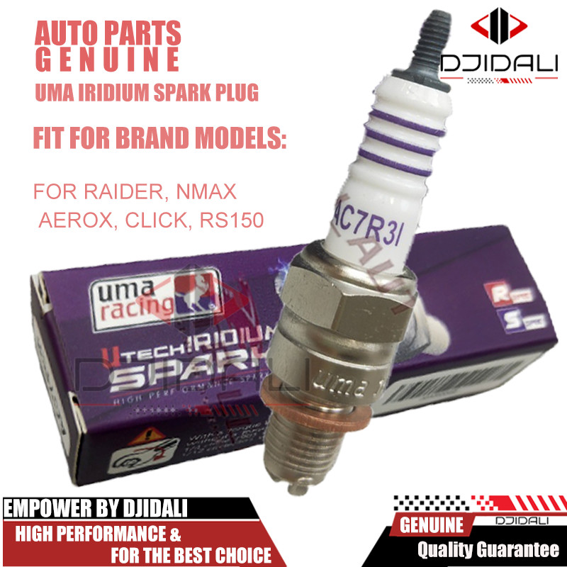 UMA IRIDIUM SPARK PLUG AC7R31 FOR RAIDER, NMAX, AEROX, CLICK, RS150 ...