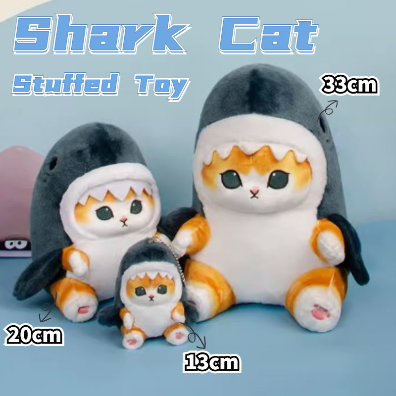 【COD】Shark Cat Stuffed Toy Cat Doll Doll Pendant Cute Fun Plush Toy ...