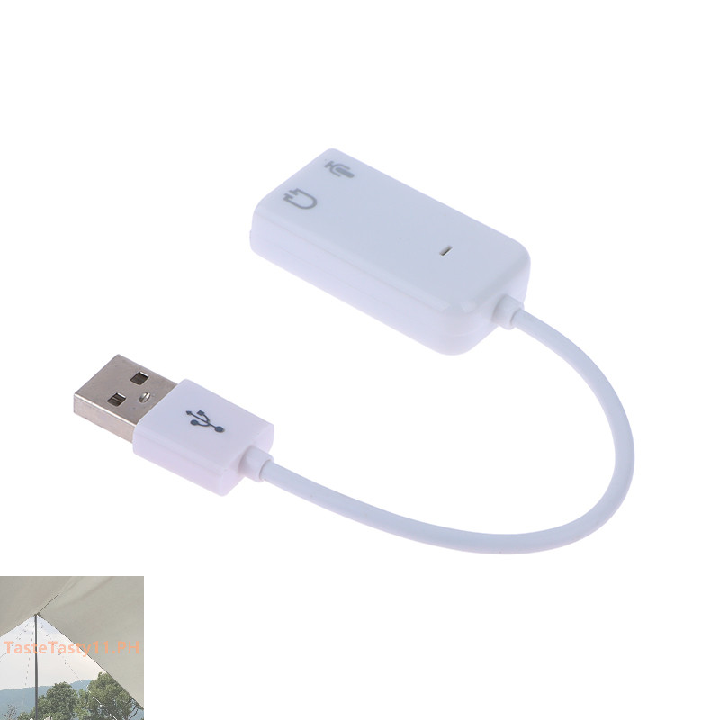 TasteTasty USB 2.0 To Jack External USB Sound Card 3D Audio Headset Microphone Earphone 7.1 ...
