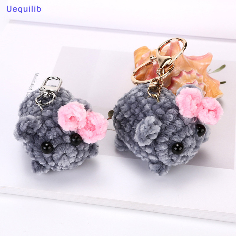 Uequilib Sad Hamster Meme Crochet Bow Hamster Keychain Chenille Plush ...