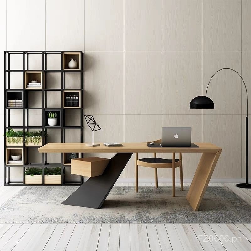 Boss Desk Modern Minimalist Industrial Style Desktop Workbench Computer ...