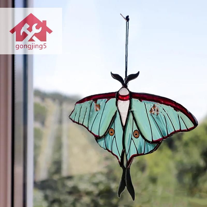 IGO Handmade Butterfly Sun Catchers Outdoor Garden Butterfly Stained ...