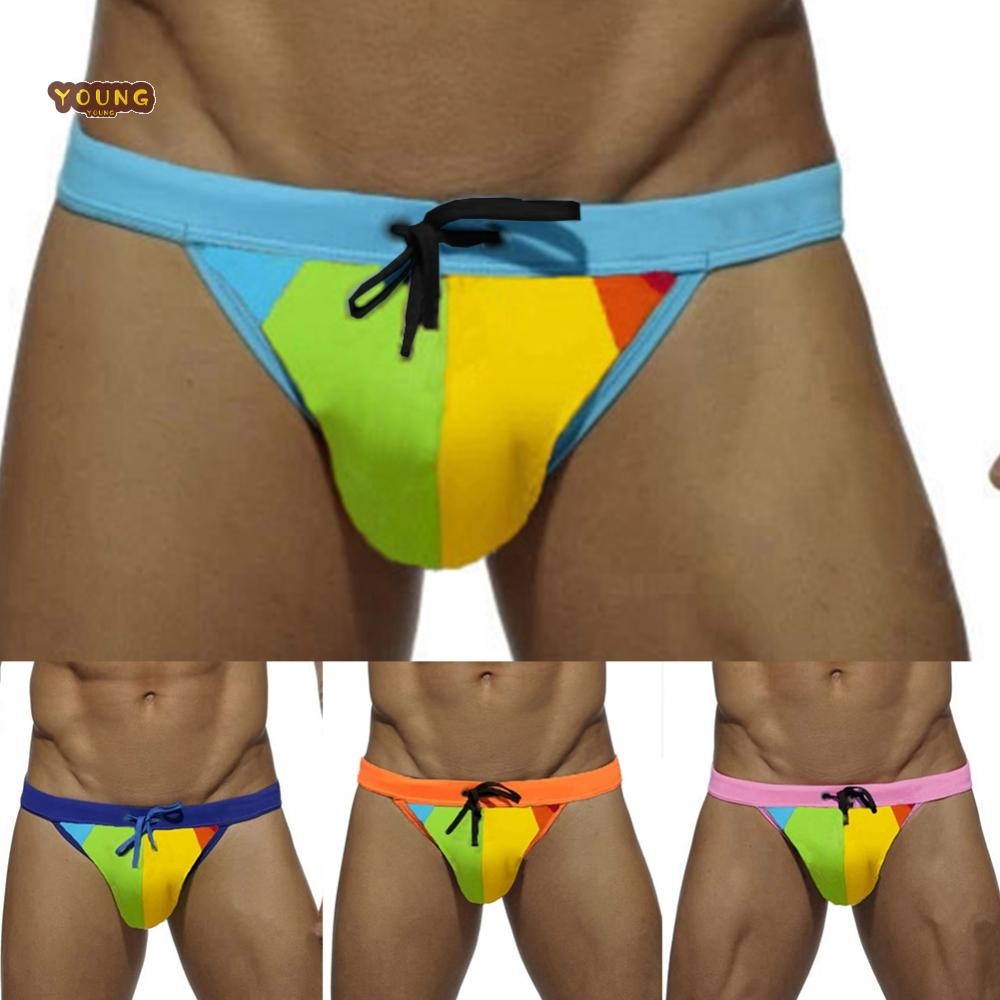 Rainbow Colored Swimwear for Men Bikini Thongs Briefs and Trunks for Beach Fun | Shopee Philippines