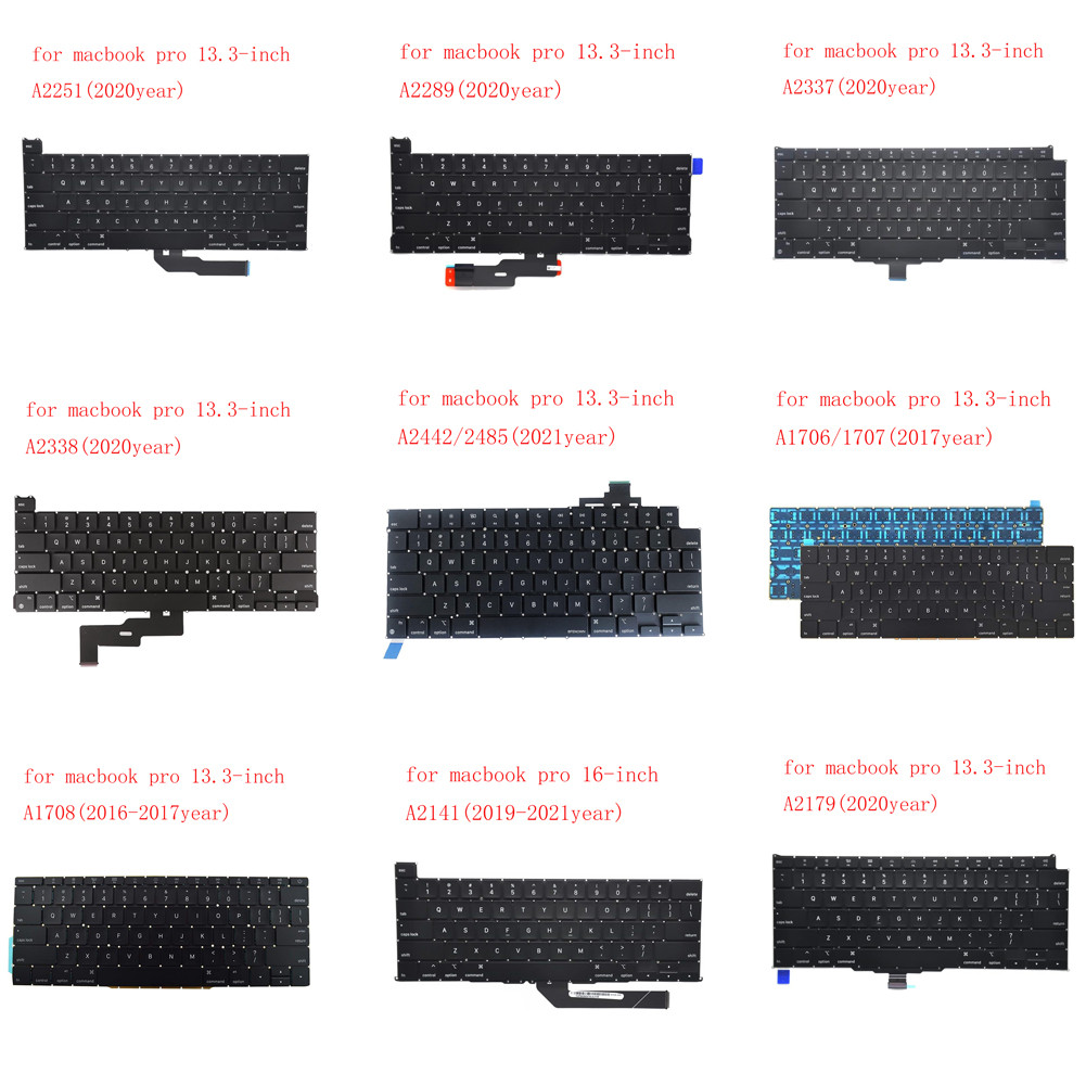 Replacement Keyboard for A1706 A1708 A2141 A2179 A2251 A2337 A2289 ...