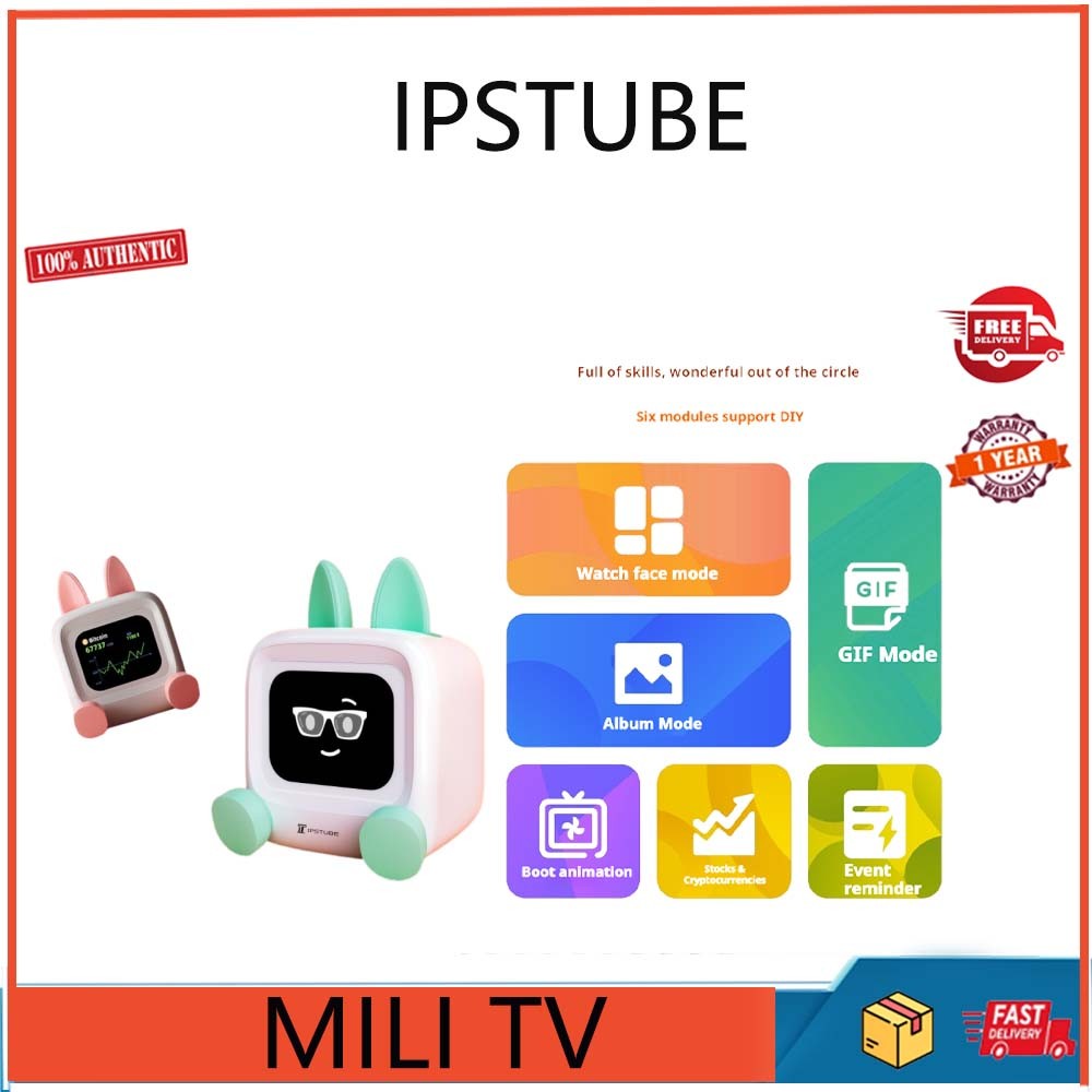 IPSTUBE desktop speaker Bluetooth computer audio with weather display ...