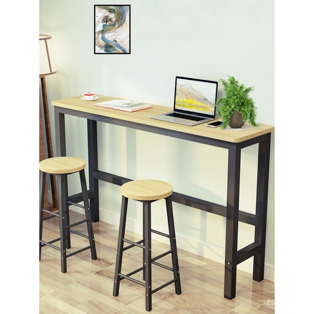 High Bar Table Against Wall Bar Table Home Balcony Narrow Table Simple ...