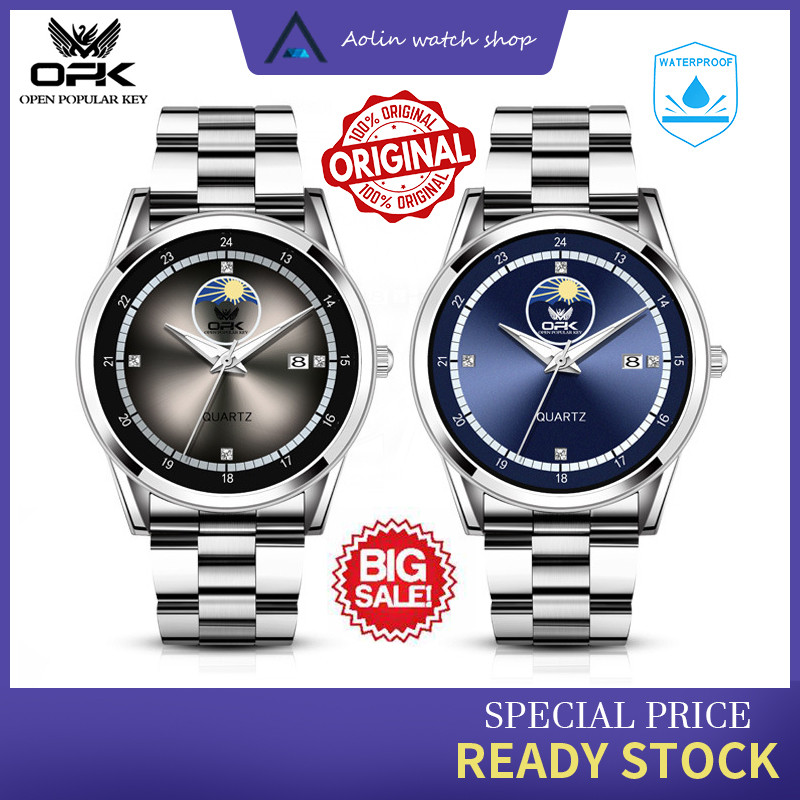 Opk Brand Watch Fake Moon Phase Men's Watch Men's Watch Steel Band ...