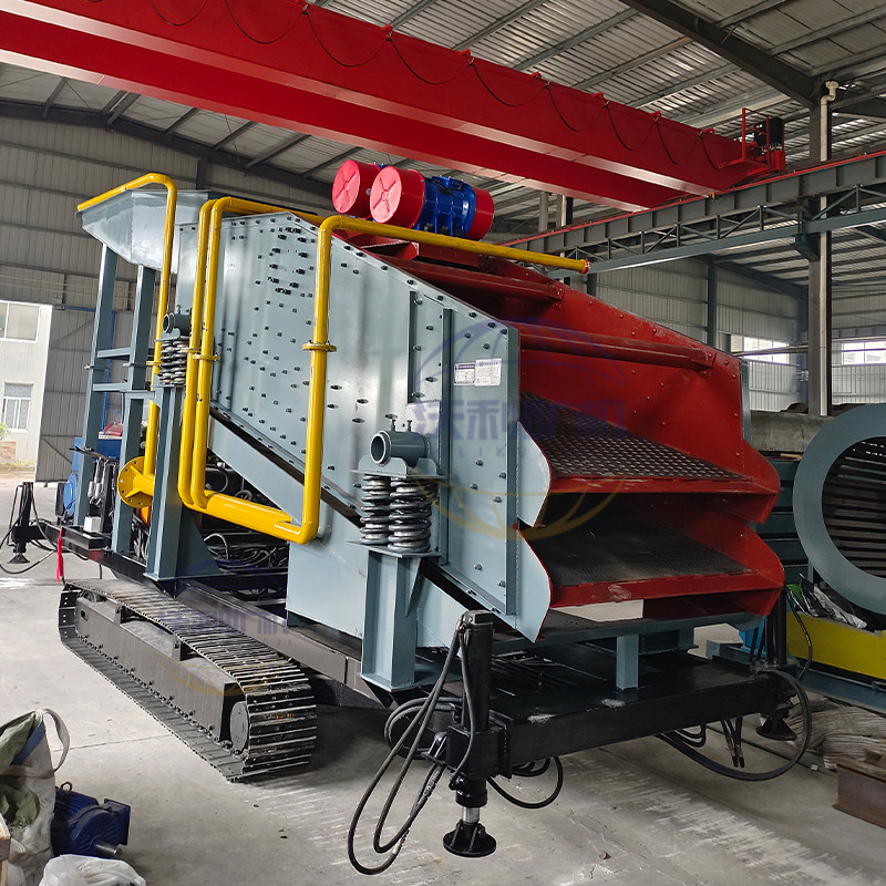 Large Mobile Vibrating Sand Sieve Machine Vibration Screening Washing ...