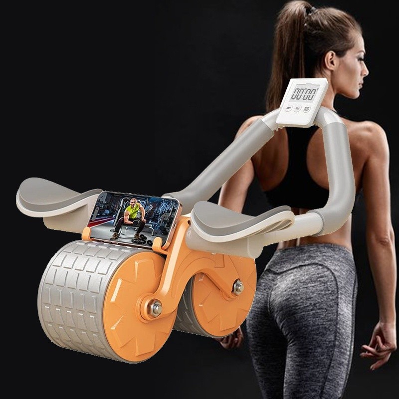 2 In 1 Automatic Rebound Abdominal Wheel Roller Abdominal Health Wheel ...