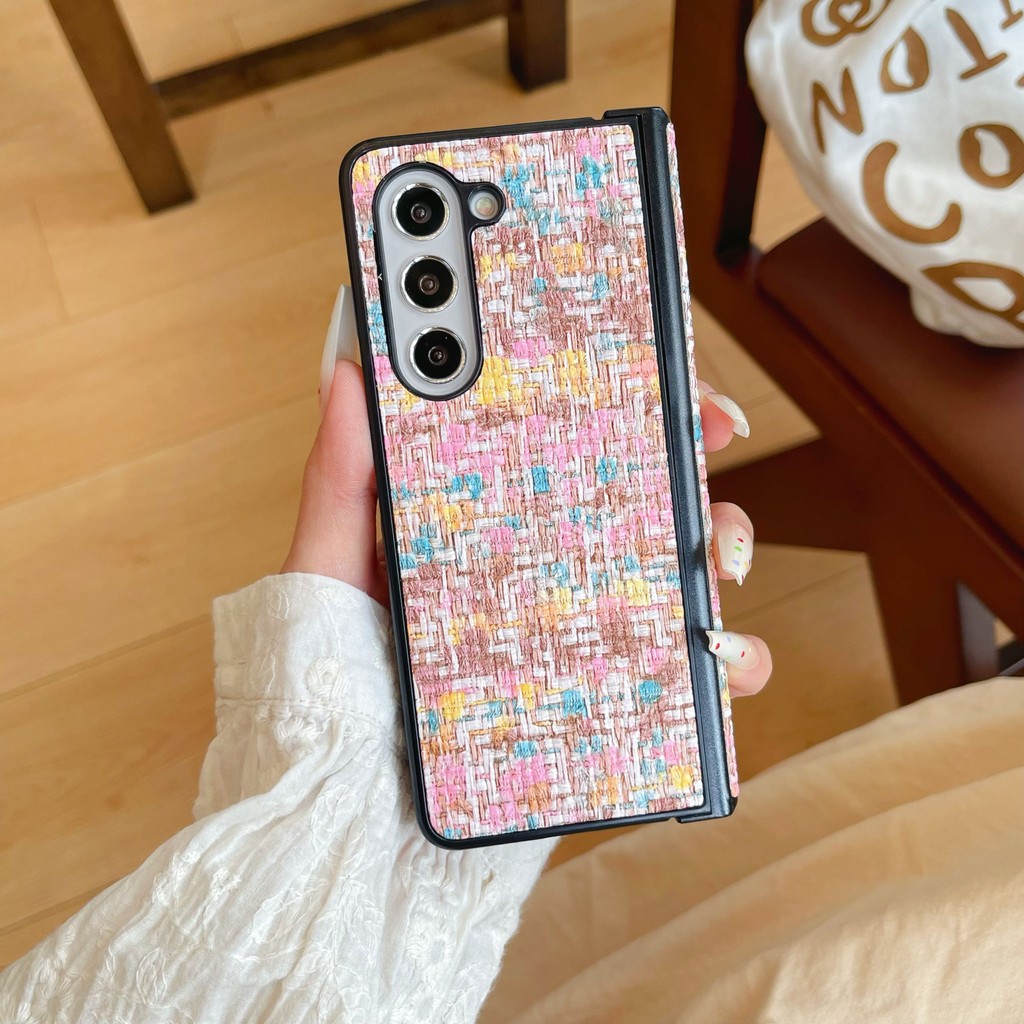 Colourful weave pattern Folding Back Phone case for Samsung Galaxy Z ...