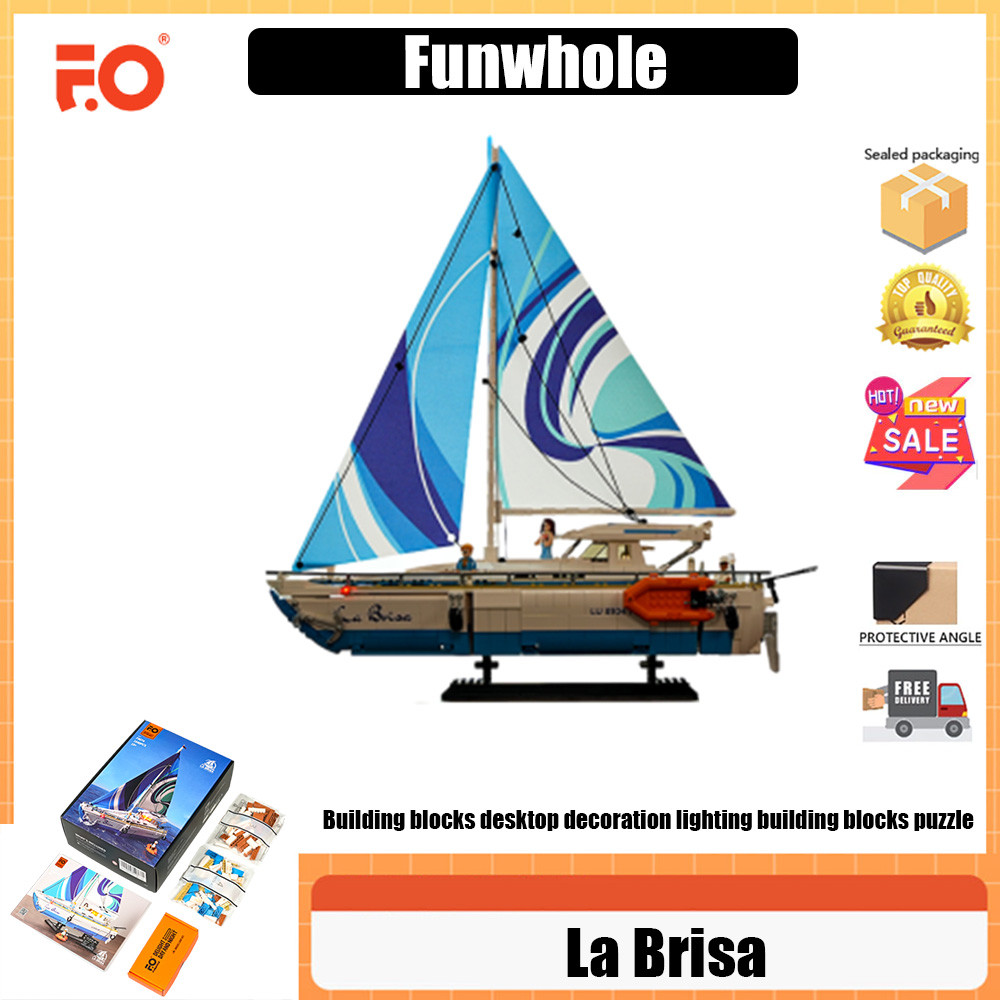 Funwhole La Brisa Outdoor Vacation Series Sailboat Building Blocks ...
