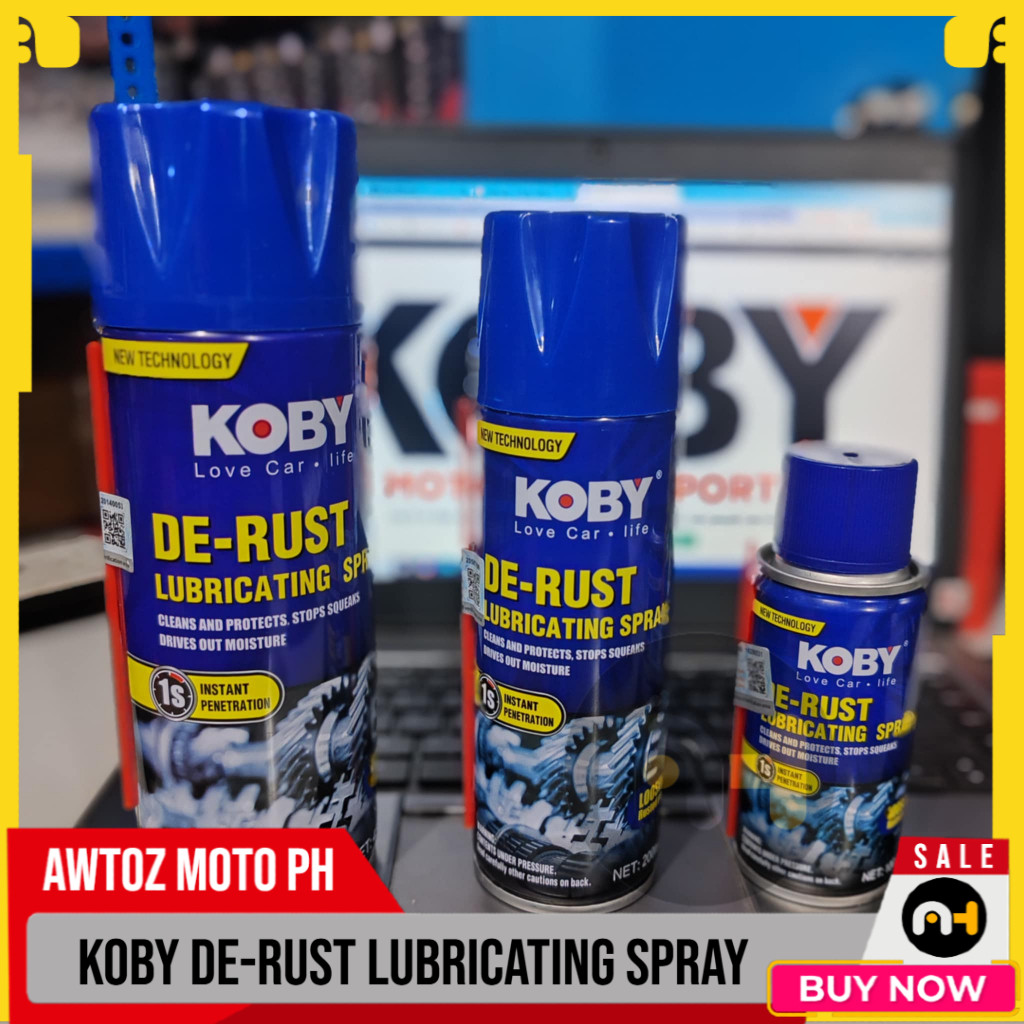 KOBY DE-RUST Remover Lubricating Spray and Penetrating Oil 450ml/200ml ...