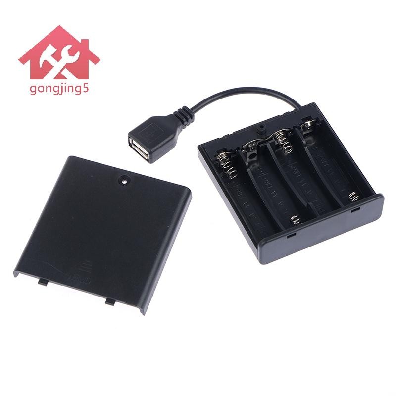 IGO 4 X AA USB Battery Box for 5V LED Strip Lights USB Power Supply on ...