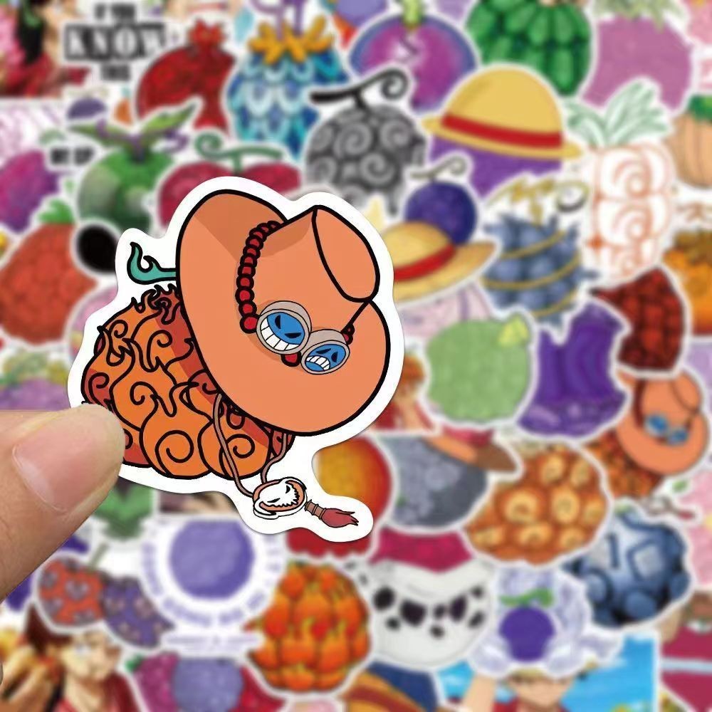 50 Original One Piece Devil Fruit Stickers Creative Decorations for ...