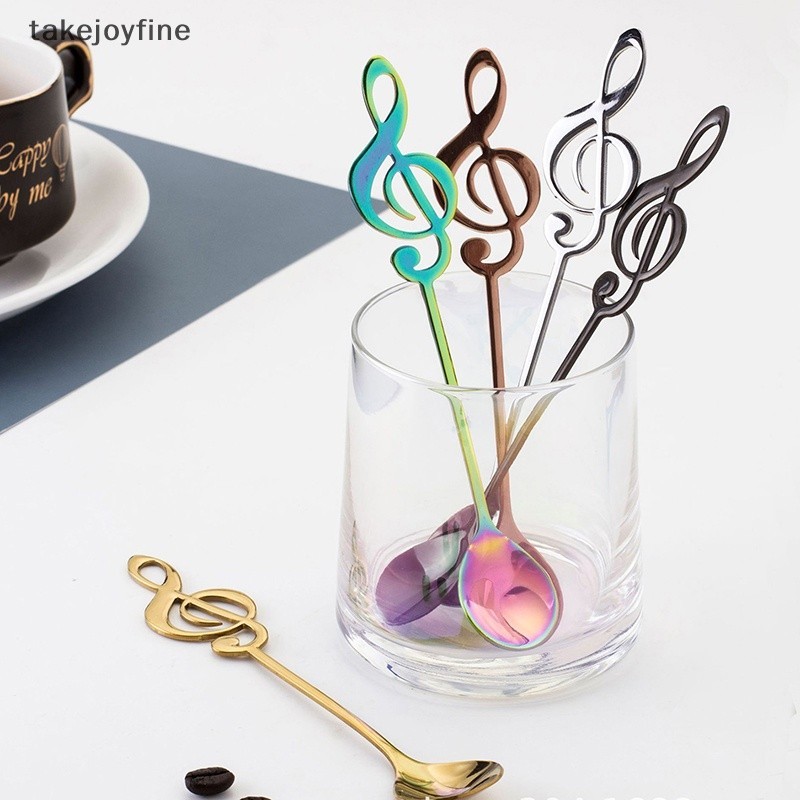 Musical Note Shaped Coffee Spoon Stainless Steel Milk Tea Spoon Ice ...