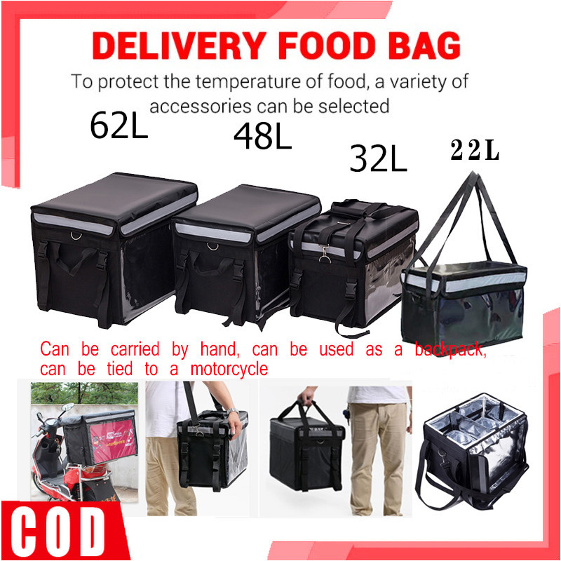 22L/32L/48L/62L Take Away Food Delivery Bag Motorcycle Delivery Food ...