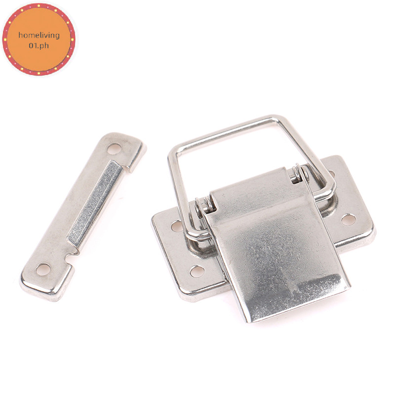 homeliving01 Stainless Steel Latch Hasp Lock For Cabinet Case Spring ...