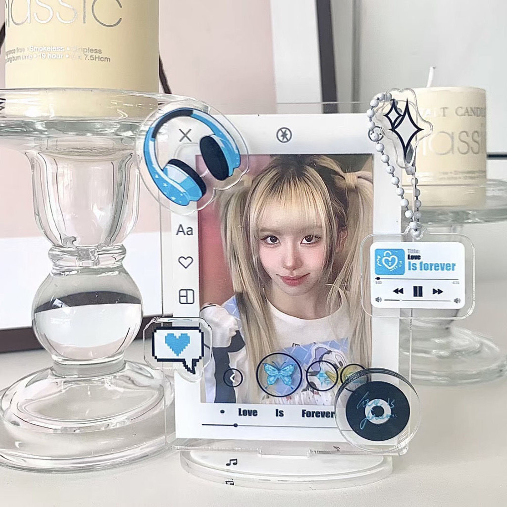 3 Inch Music Acrylic Photo Frame Kpop Idol Photocards Card Holder ...