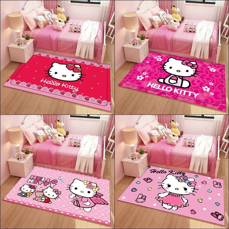 Cartoon Soft Hello Kitty Carpet Sofa Bedroom Living Room Bedside ...