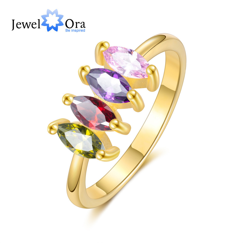 Customized Couple Stone Ring Adjustable Wedding Rings for Women Unique ...