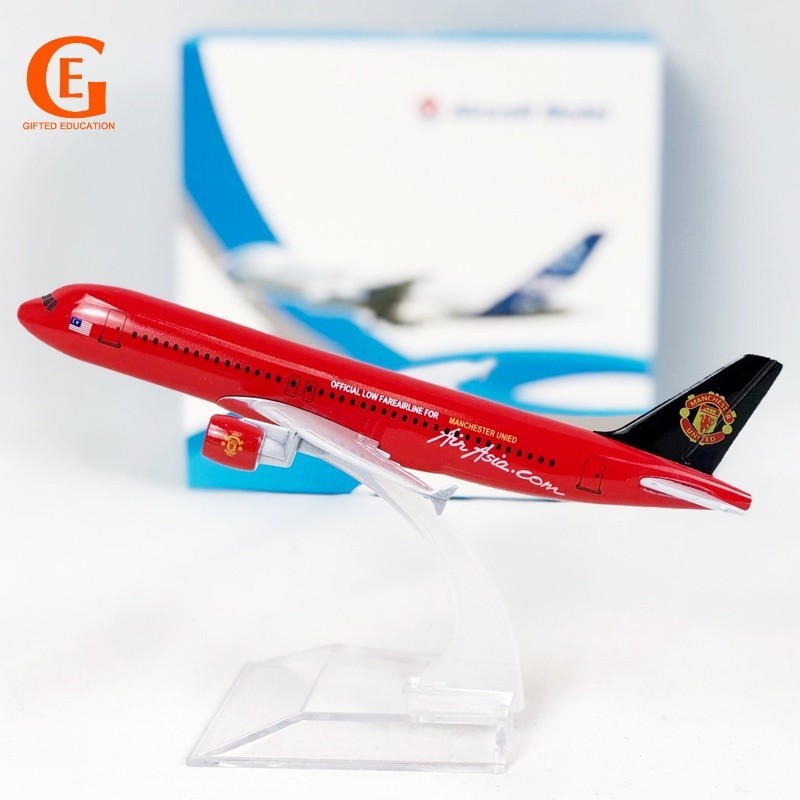 Manchester United A320 Aircraft Model Air Asia Airbus 320 Die Cast ...