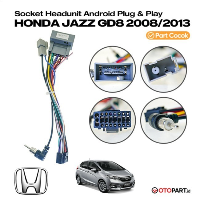 Honda Jazz GE8 Android Head Unit PNP Cable Socket 2008–2013 | Shopee ...