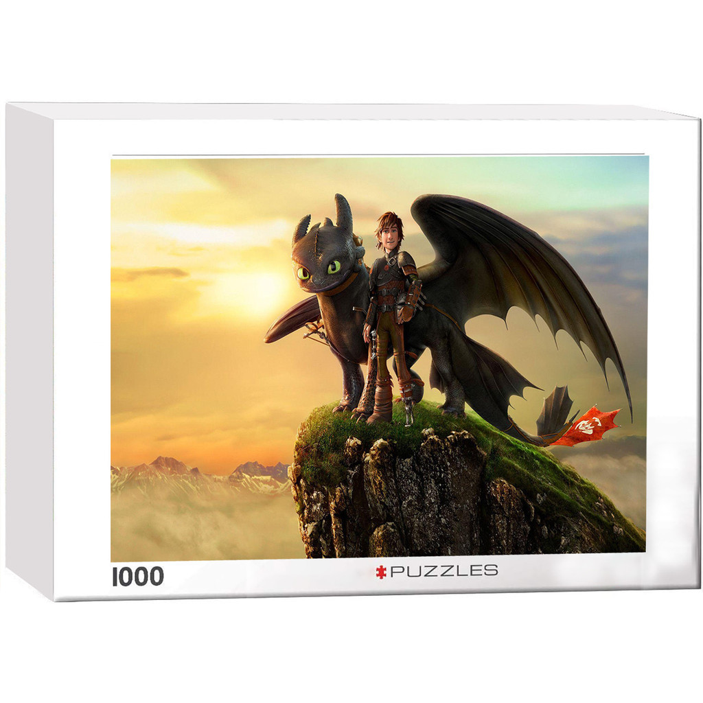 How to Train Your Dragon Hiccup Anime 1000 Pcs Wooden Jigsaw Puzzle ...