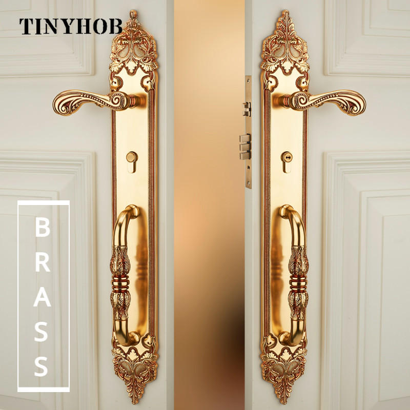 Gold Luxury European Style/ Villa Brass Door Lock Security Hotel Door ...