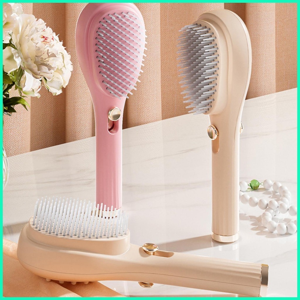 Self-Cleaning Hairbrush All-Purpose Detangling Hairbrush Massage Combs ...