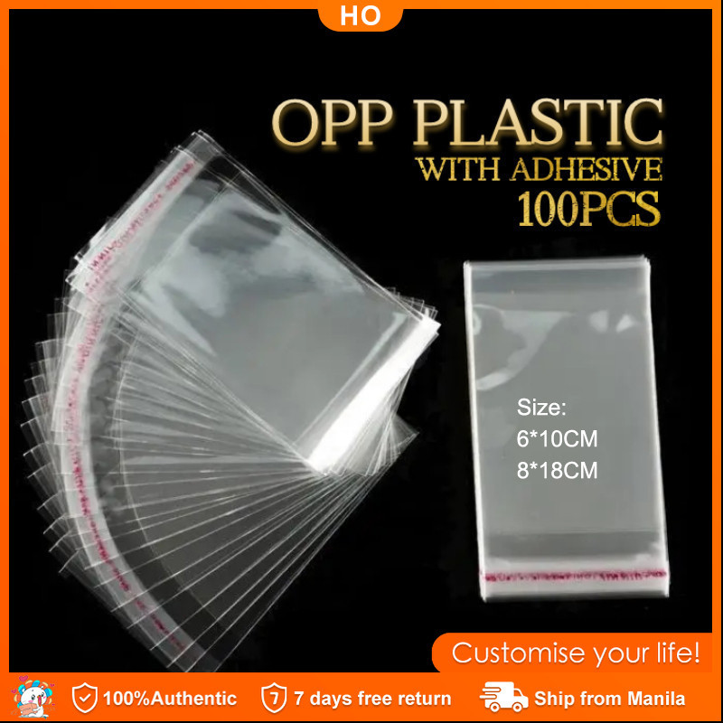 100PCS Opp Plastic Bag Clear Resealable Self Adhesive(for Mask, Cards ...