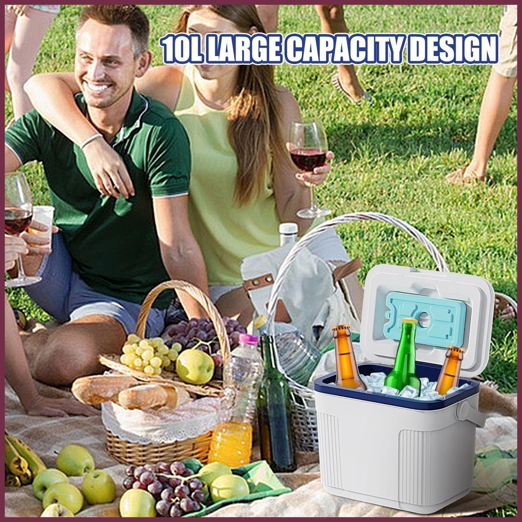Camping Ice Chest 10L Portable Cooler Camping Refrigerator Freezer Box ...