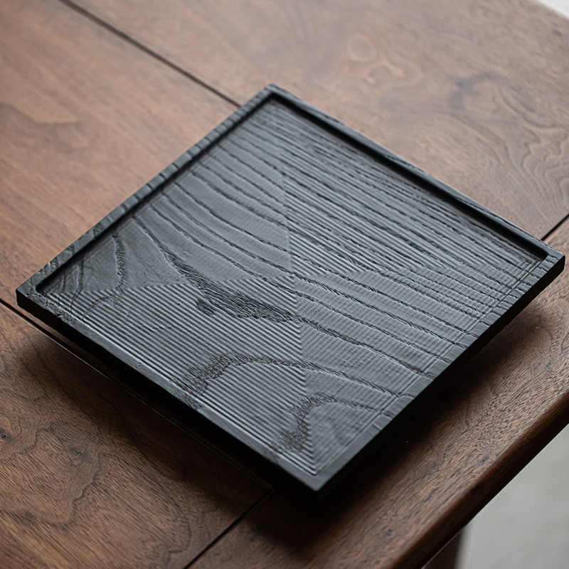 [Huayun] Charcoal Grilled White Wax Wood Solid Wood Small Tea Table Dry ...