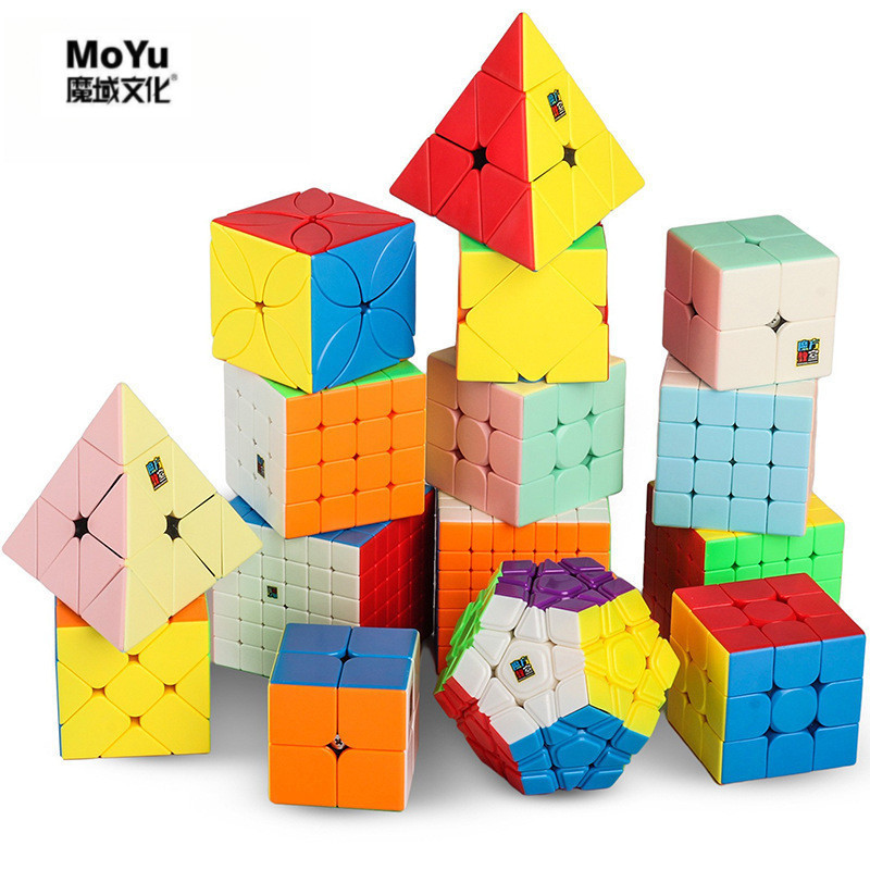 MoYu Speed Cube 2x2 3x3 4x4 5x5 Megaminx Pyramid Skew Stickerless ...