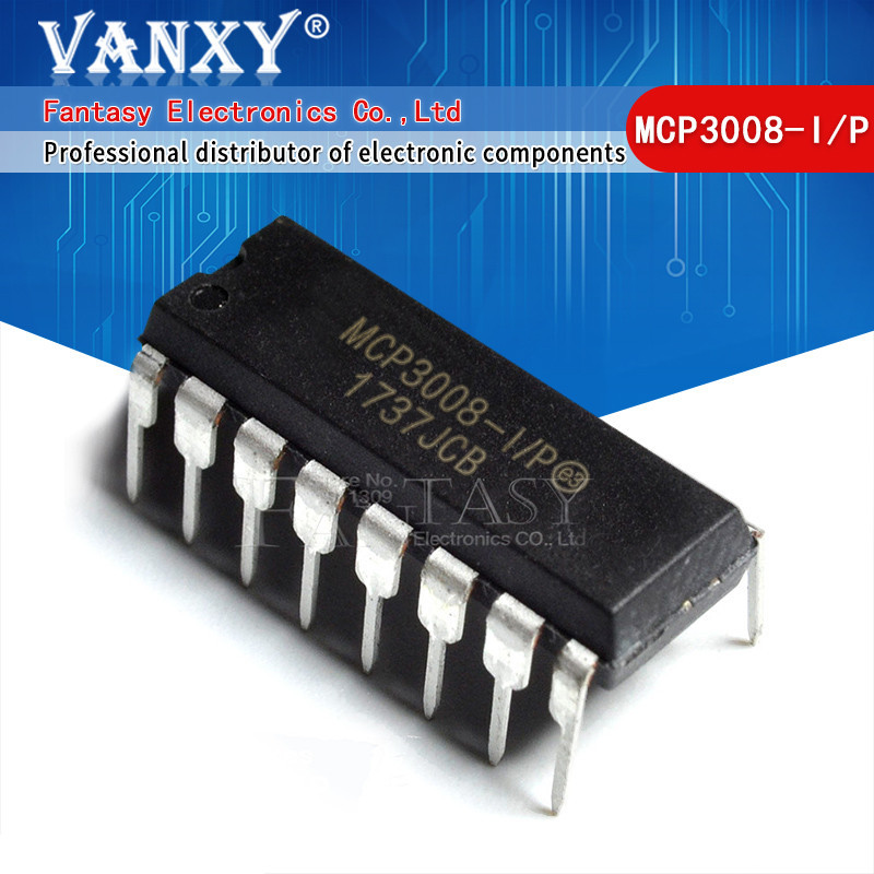 1PCS MCP3008 DIP16 MCP3008-I/P DIP-16 DIP electronic component | Shopee ...