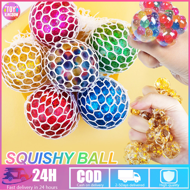 7CM Mesh Squish Ball/Squeeze Ball Big Size Squishy Balls Stress Relief ...