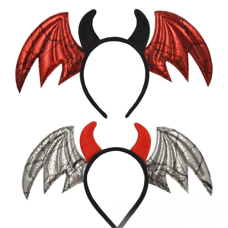 Halloween Hair Accessories Bat Headband Funny Devil Wings Festival ...