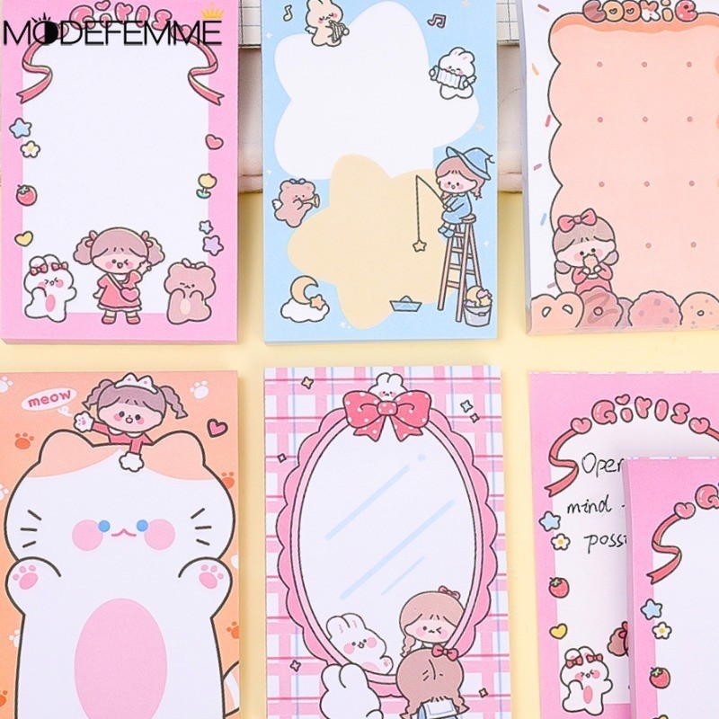 [ Featured ] Cute Girl Sticky Notes - Student Stationery - Cartoon ...