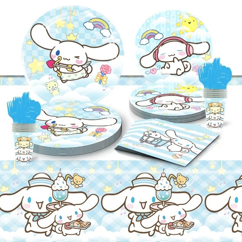 Sanrio Cartoon Cinnamoroll Theme Birthday Party Decoration Supplies ...